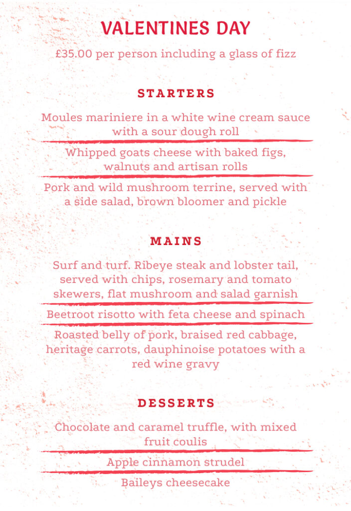 Menus - The New Inn at Winchelsea